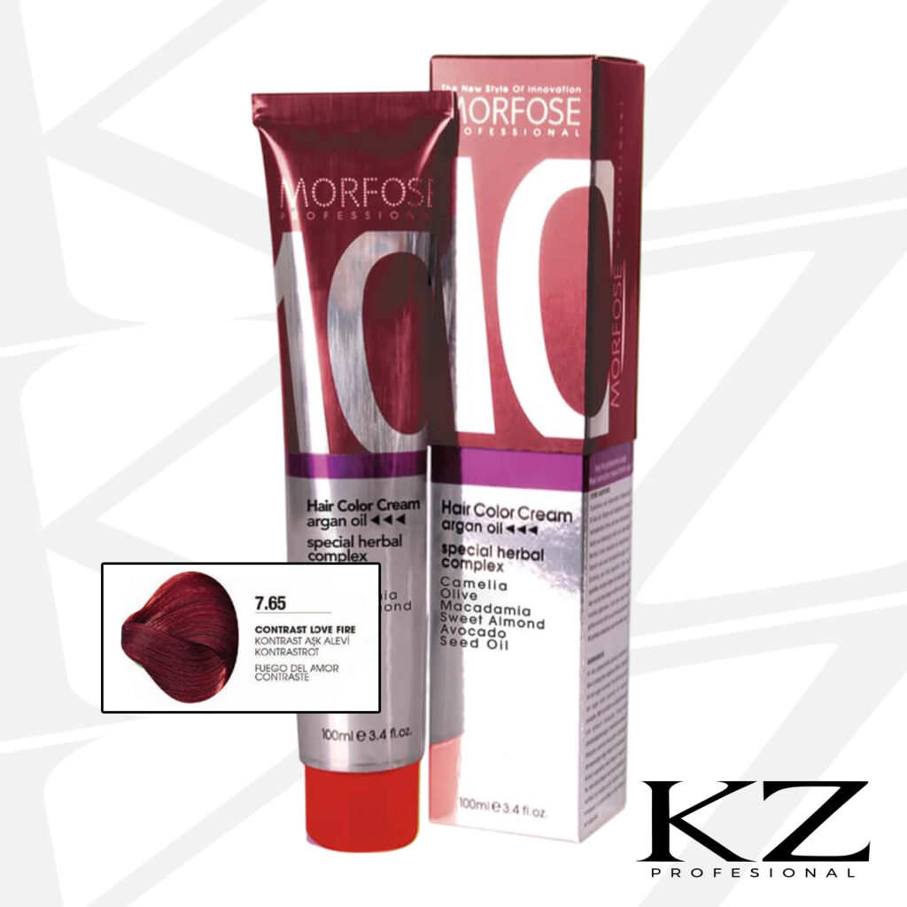 10 Hair Color Cream 100ml Contrast Love Fire 7.65 - Tinte de Cabello ...