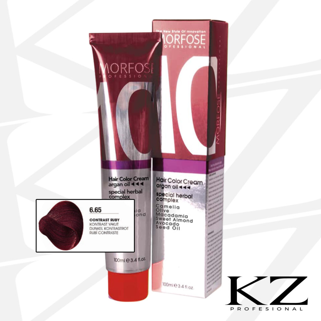 10 Hair Color Cream 100ml Contrast Ruby 6.65 - Tinte de Cabello ...